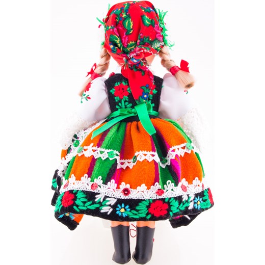 Lalka ludowa - łowicki strój regionalny 40 cm folkstar-pl zielony ...