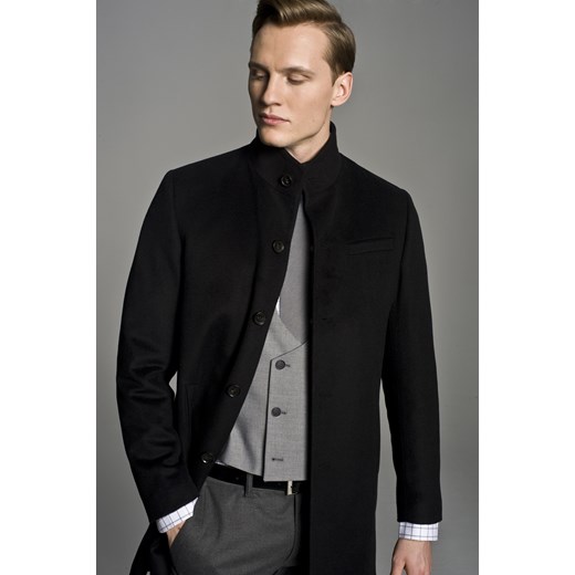 Płaszcz męski Recman czarny elegancki