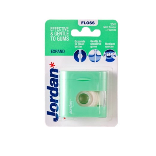 Jordan Expand Expansion nić dentystyczna z fluorem, woskowana, mięta ...