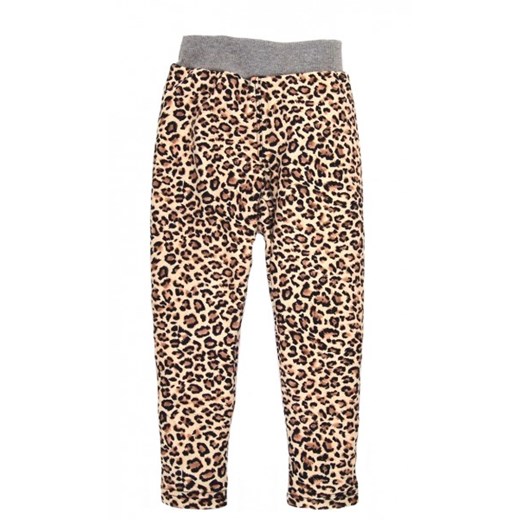 Getry w panterkę ocieplane (98-122) petiten brazowy futra