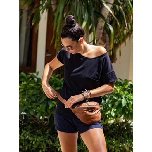 Saszetka skórzana nerka Look made with Love Kity 546 granatowa Skorzana.com