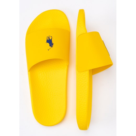 Klapki męskie żółte Polo Ralph Lauren Slide Sneaker Peeker