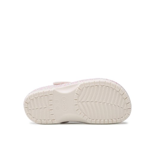 Crocs Klapki Classic Glitter Clog K 206993 Biały MODIVO