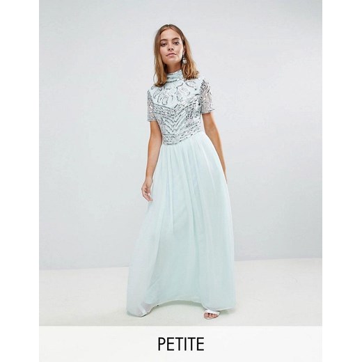 FROCK AND FRILL PETITE Miętowa zdobiona sukienka (38) SUPELO FROCK AND FRILL PETITE Miętowa zdobiona sukienka (38) SUPELO