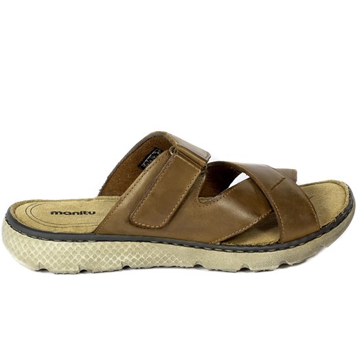 Klapki Manitu 600512-2 Brown Fett EuroButy.com.pl