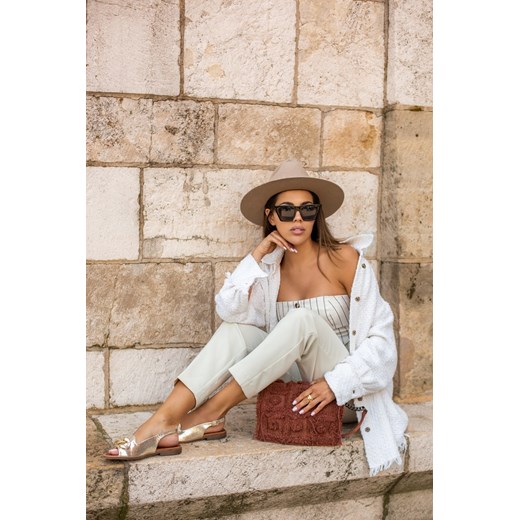 Złote sandały Raquel Saway