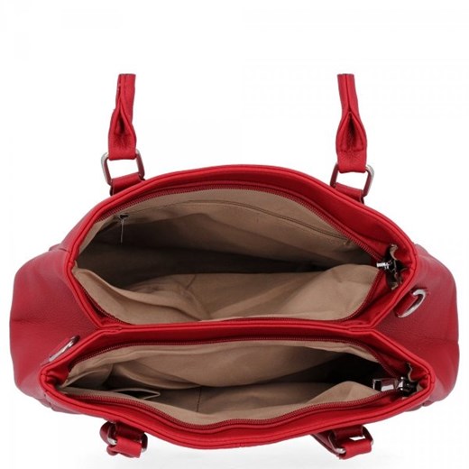 Klasyczna Torebka Damska Dwukomorowa firmy Herisson Czerwona (kolory ...