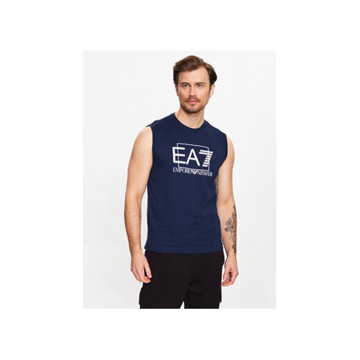 EA7 Emporio Armani Tank top 3RPT80 PJ02Z 1554 Granatowy Regular Fit MODIVO