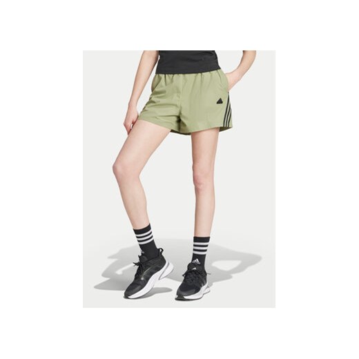 adidas Szorty sportowe Future Icons 3-Stripes IW7707 Zielony Loose Fit ...