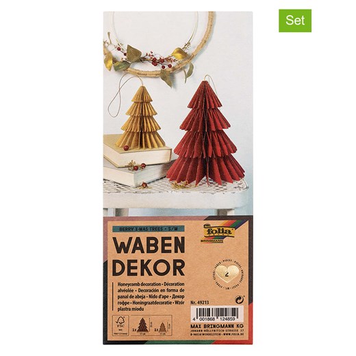 folia PAPER Dekoracje (2 szt.) "Berry Xmas Trees" w kolorze okazyjna ...