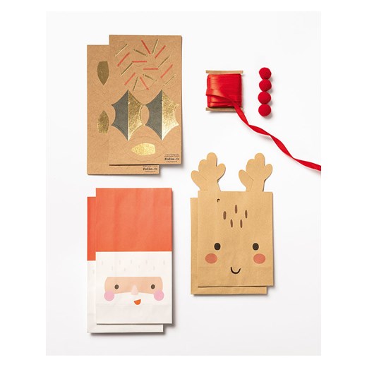 folia PAPER Zestaw w kolorze beżowo-czerwonym do tworzenia torebek ...