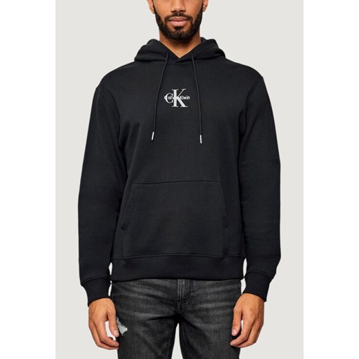 Calvin Klein Jeans Bluza LS EU 350TERRY MICRO MONOLOGO HO Czarny Casual ...