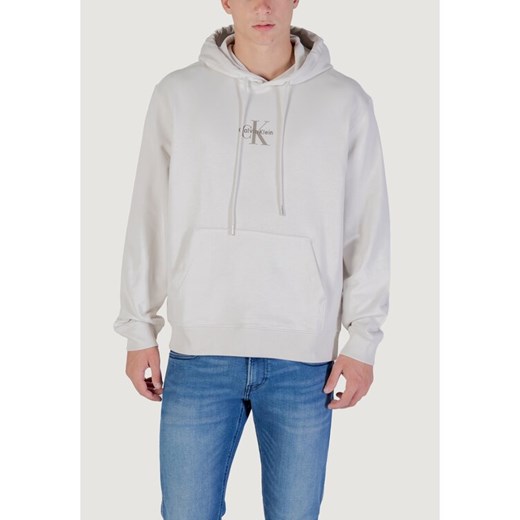 Calvin Klein Jeans Bluza LS EU 350TERRY MICRO MONOLOGO HO Beżowy Casual ...